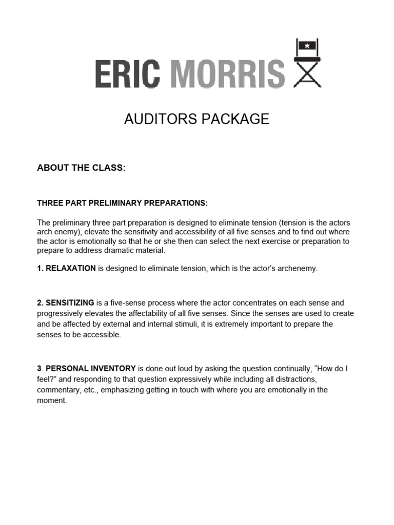 Eric Morris Auditors Package | PDF | Psychology