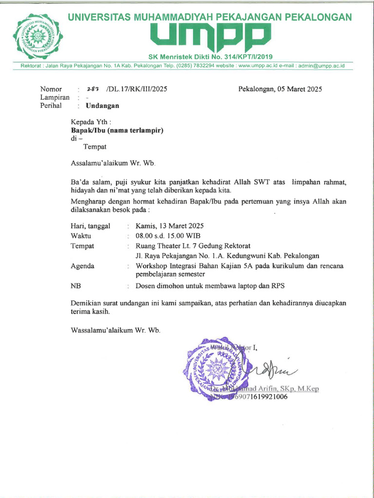 A283 Undangan Workshop Dan Lamp | PDF