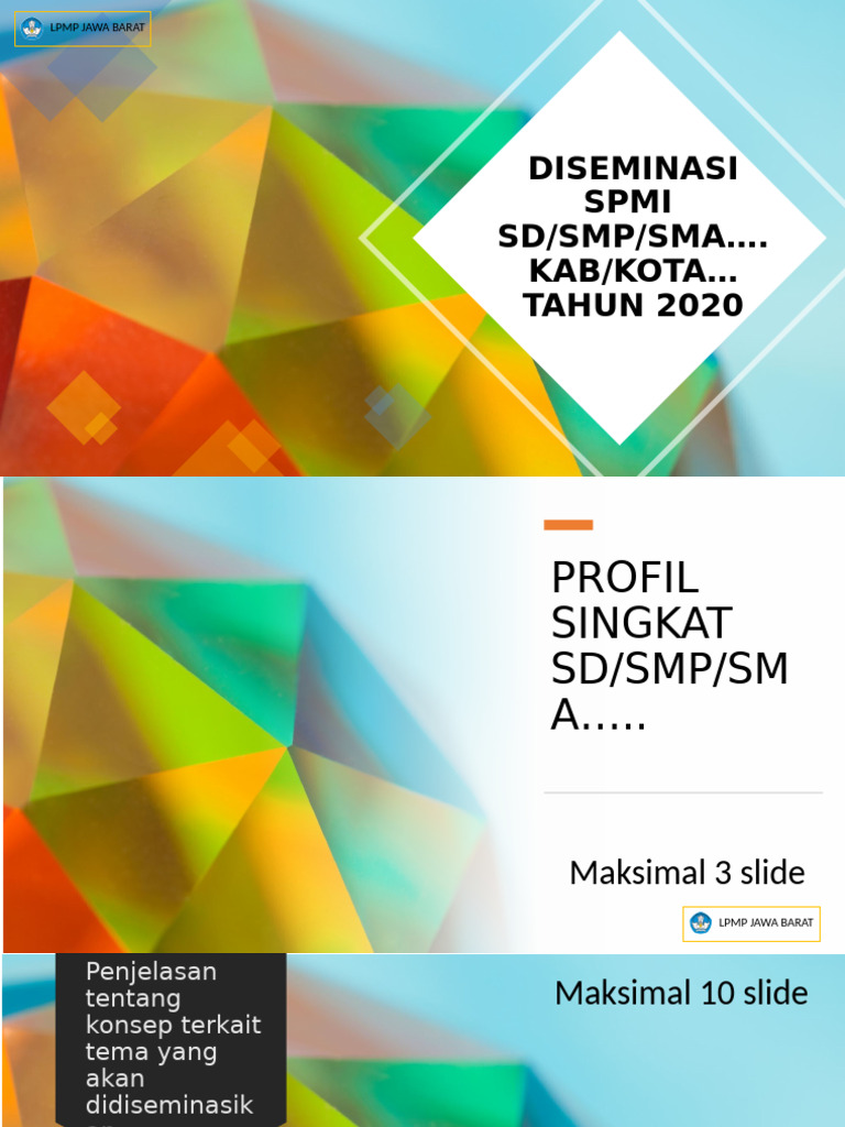 contoh template DISEMINASI SPMI | PDF