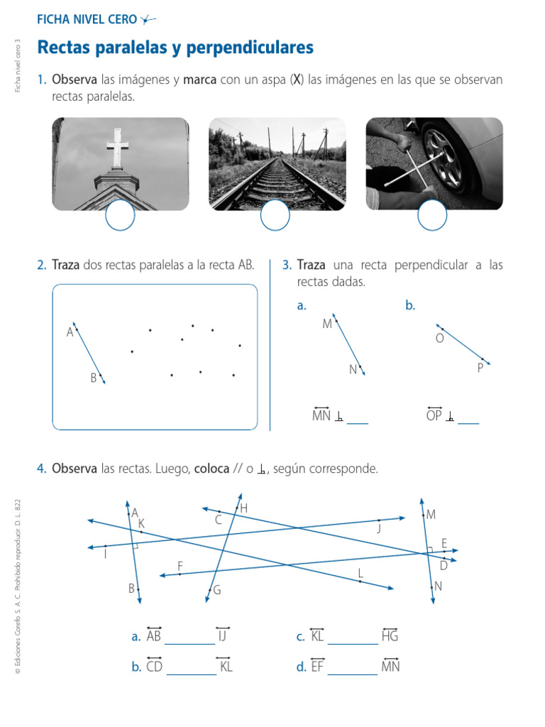 FO - Rectas Paralelas y Perpendiculares | PDF | Geometria clasica ...