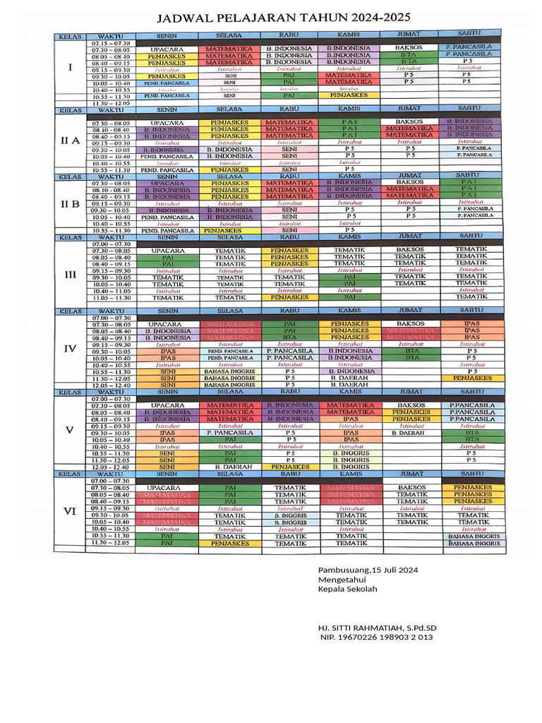 JADWAL | PDF