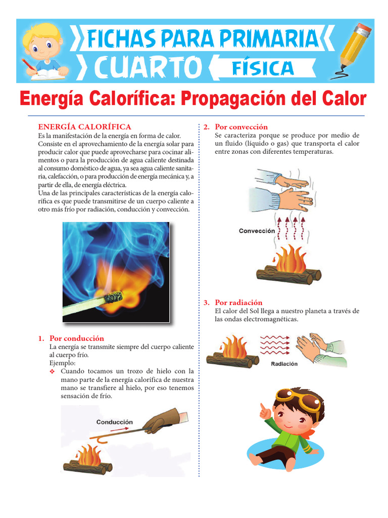 Energía Calorífica para Cuarto de Primaria | PDF | Calor | Conduccion ...
