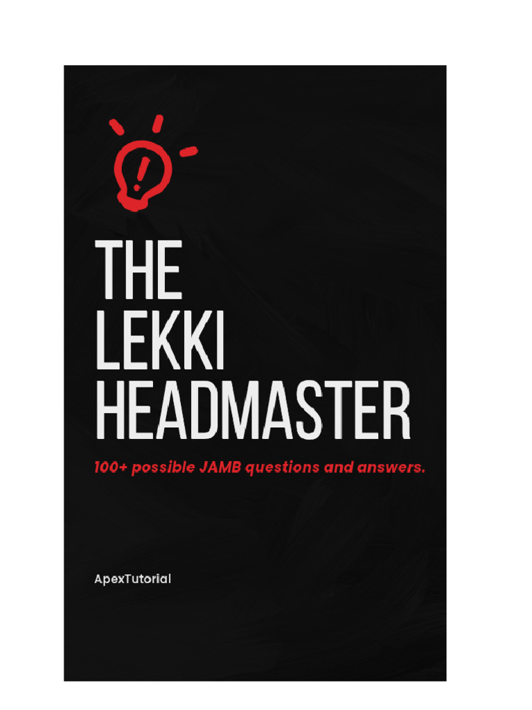 120 - Possible Jamb Questions On The Lekki Headmaster Novel | PDF