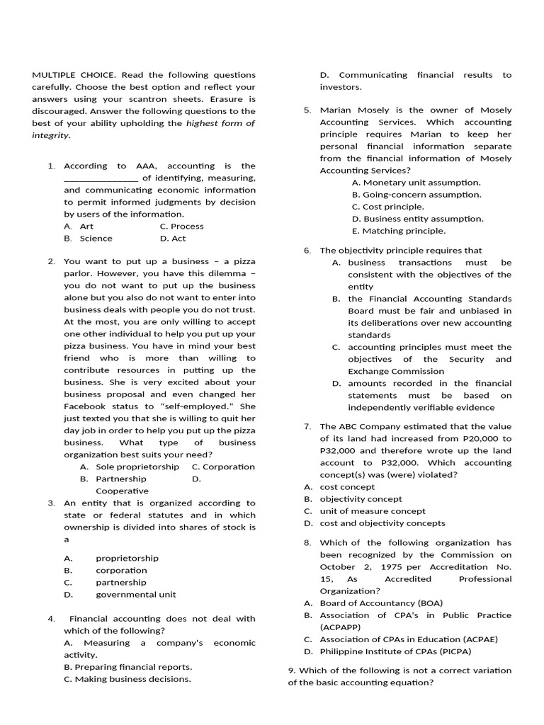 Review Materials - ACC 102 | PDF | Debits And Credits | Equity (Finance)