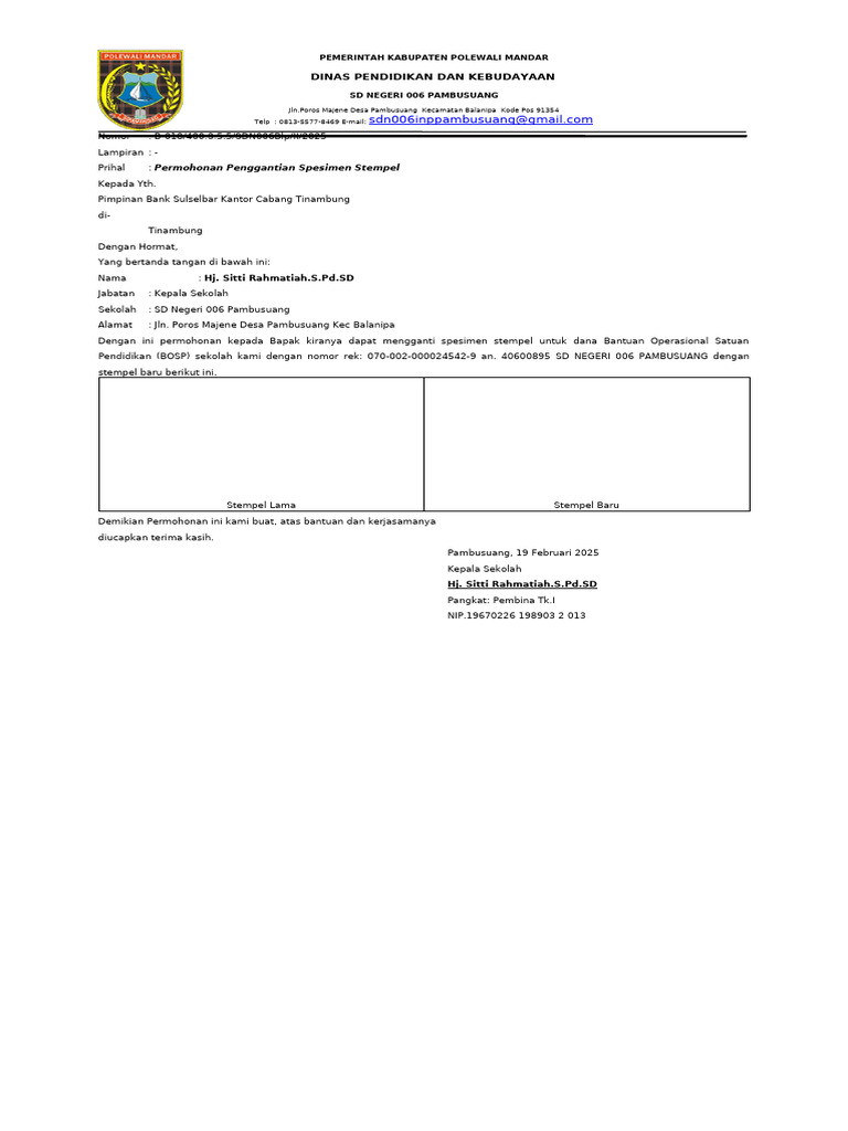 SK Spesimen Balanipa | PDF