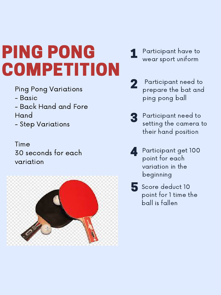 Ping Pong Competition Variations Guide | PDF