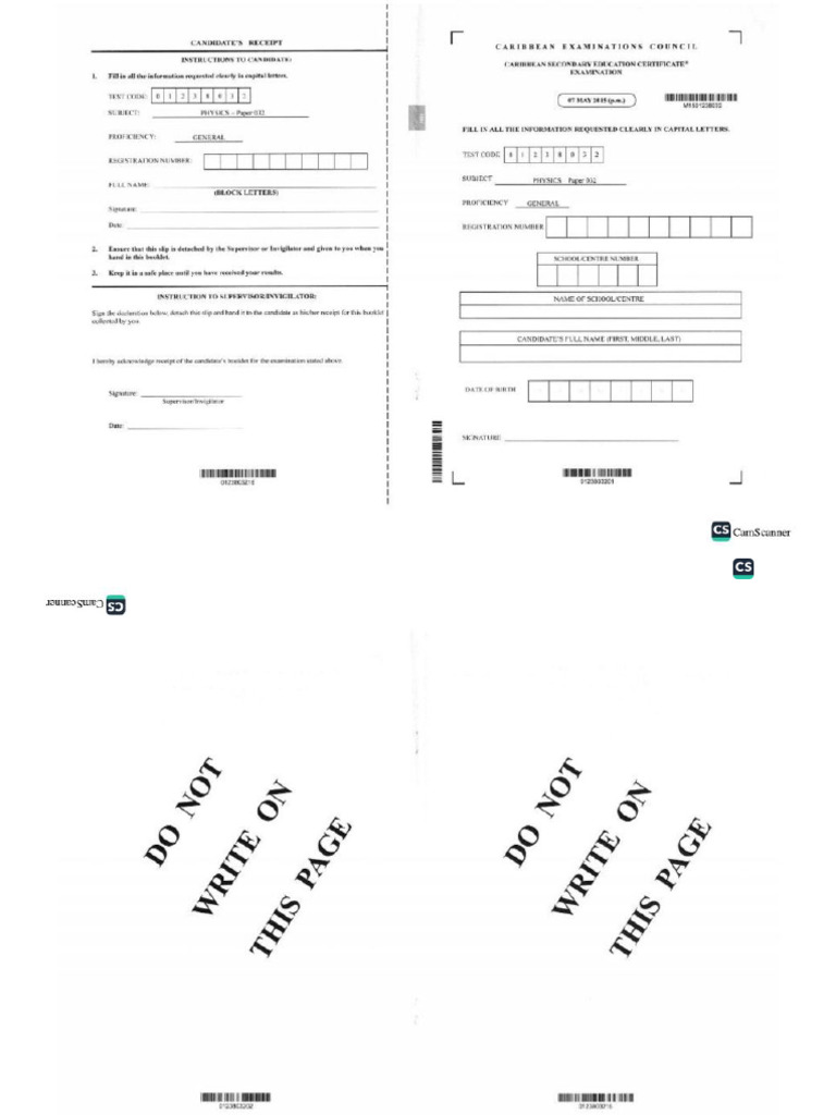 Csec Physics Mayjune P3 2015 Pdf
