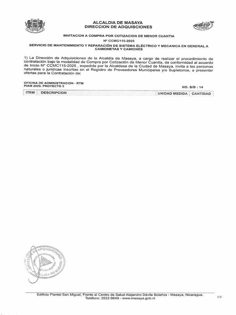 Invitacion CCMC 115 2025 Mecanica | PDF