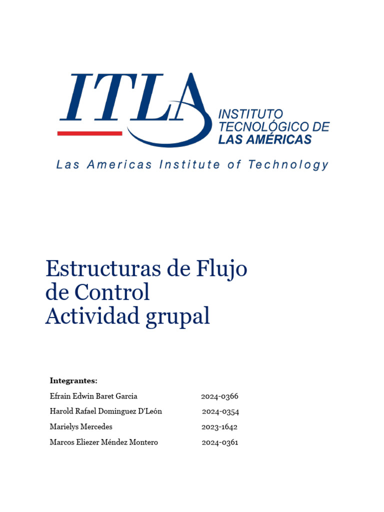 Estructuras de Flujo de Control | PDF