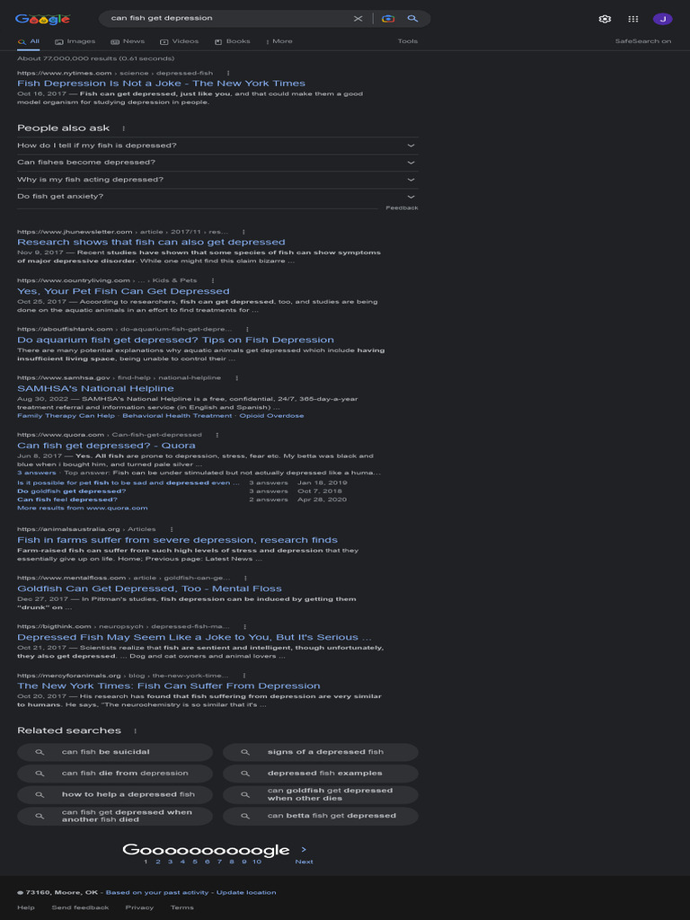 Can Fish Get Depression - Google Search | PDF | Major Depressive ...