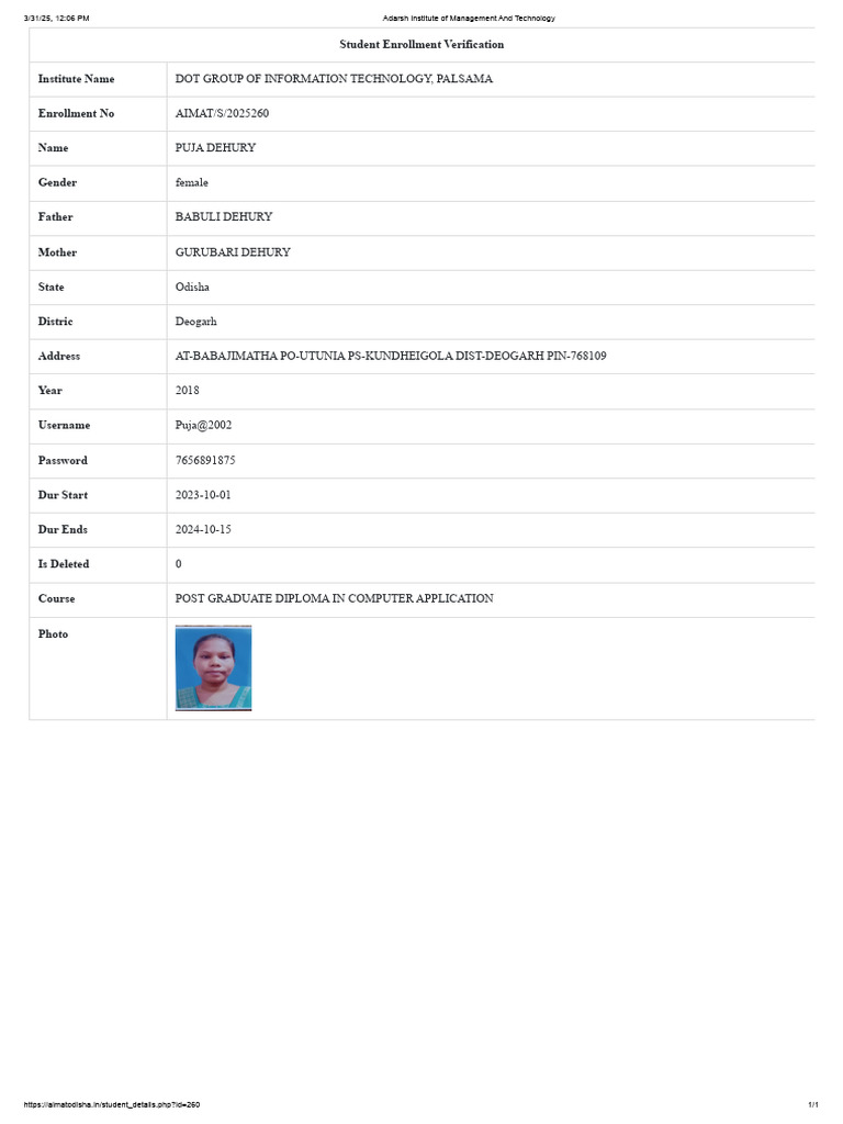 Adarsh Institute of Management And Technology | PDF