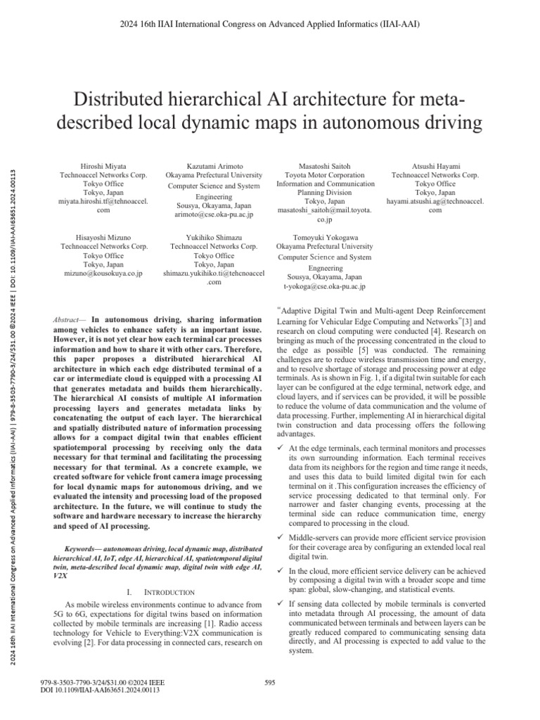 Distributed Hierarchical AI Architecture For Meta-Described Local Dynamic Maps in Autonomous ...