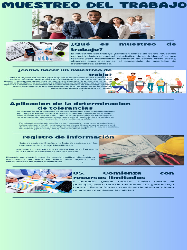 Muestreo Del Trabajo HHM | PDF | Muestreo (Estadísticas) | Tolerancia de ingeniería