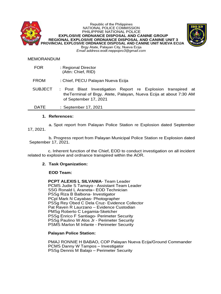 Pbic Report Day 1 | PDF | Improvised Explosive Device | Bomb Disposal