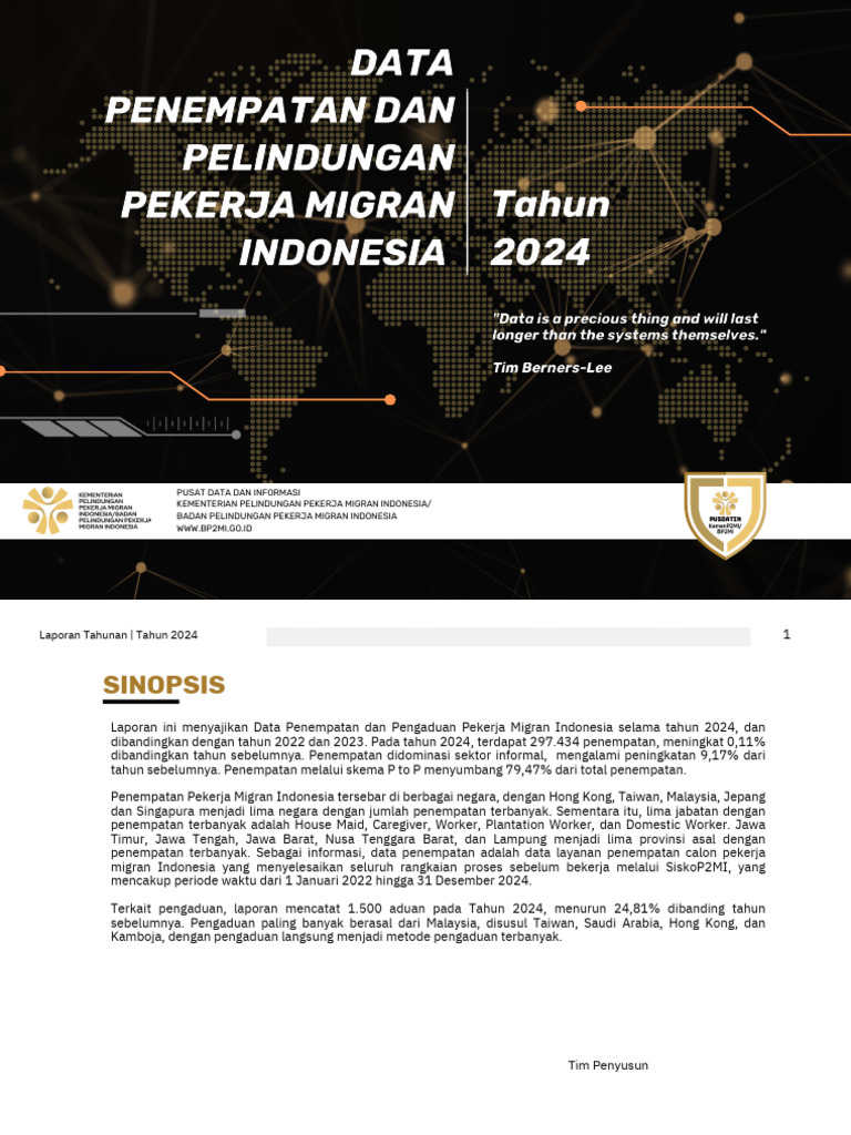 Data 06-02-2025 Laporan Tahunan Publikasi Data PMI 2024 | PDF