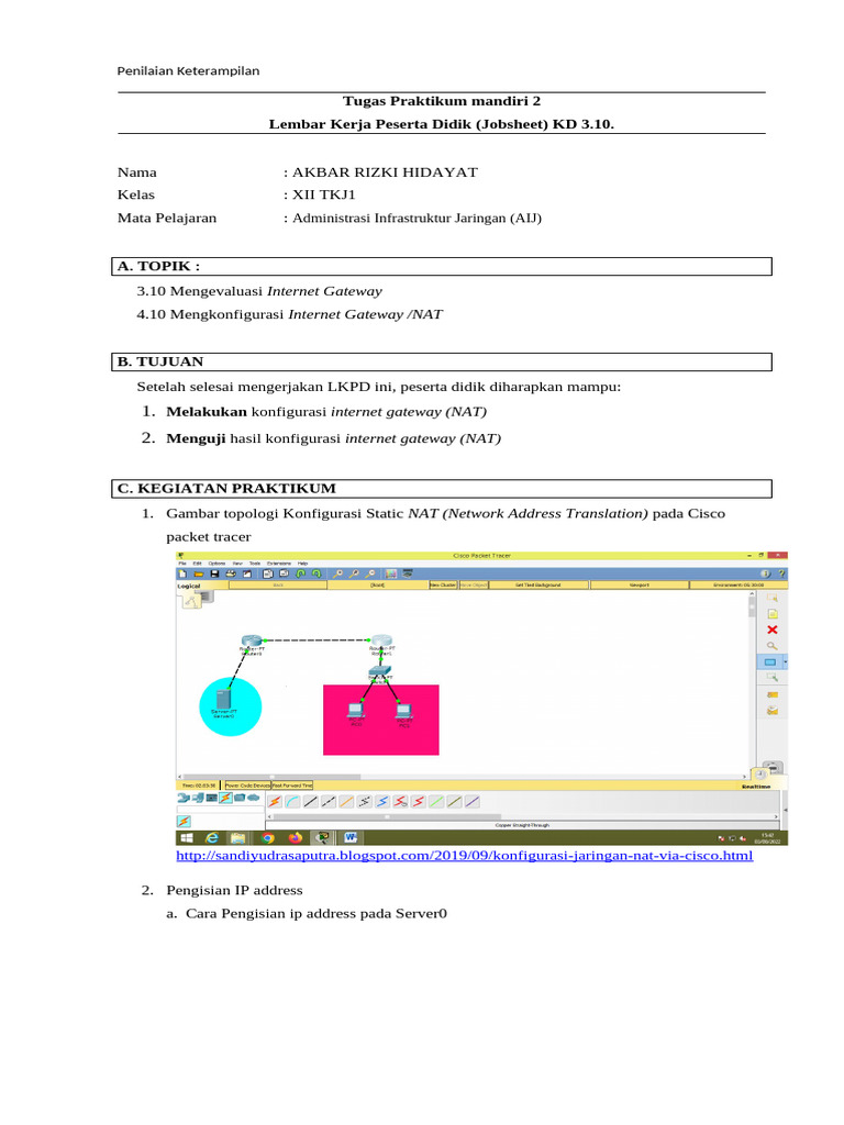 3.10 4. Lampiran Penilaian Keterampilan AKBAR RIZKI - AIJ | PDF