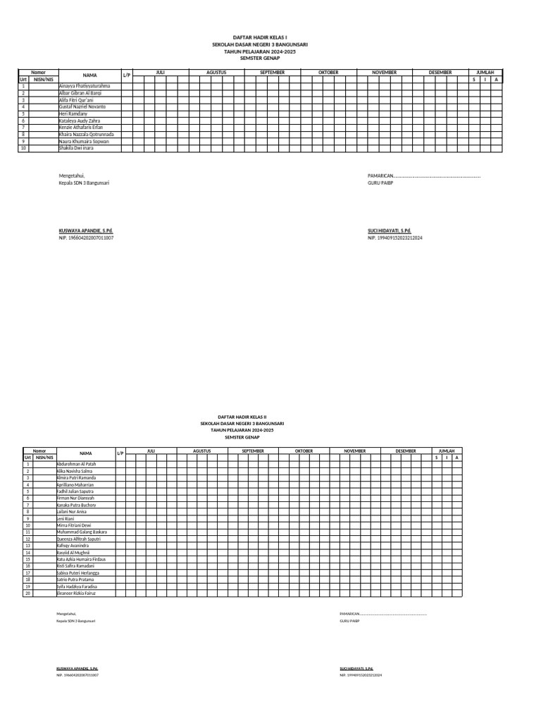Daftar Siswa Pdf