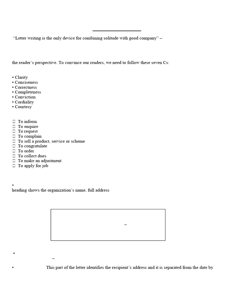 Effective Business Letter Writing Guide | PDF