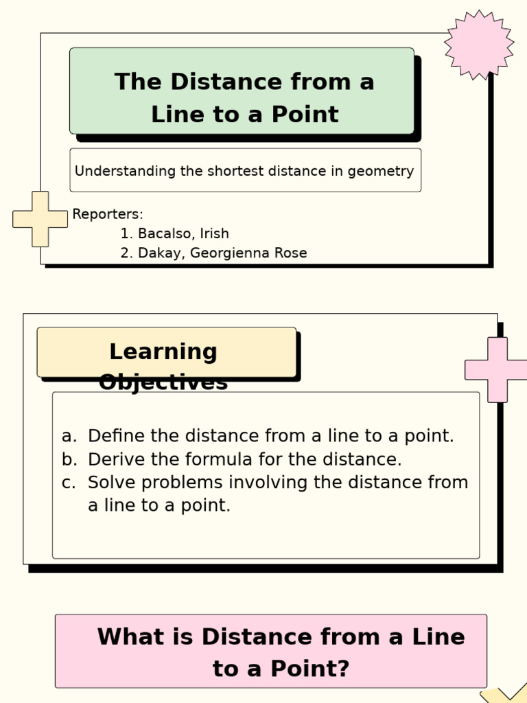 c4. The Distance From A Line To A Point Dakay and Bacalso | PDF | Line ...