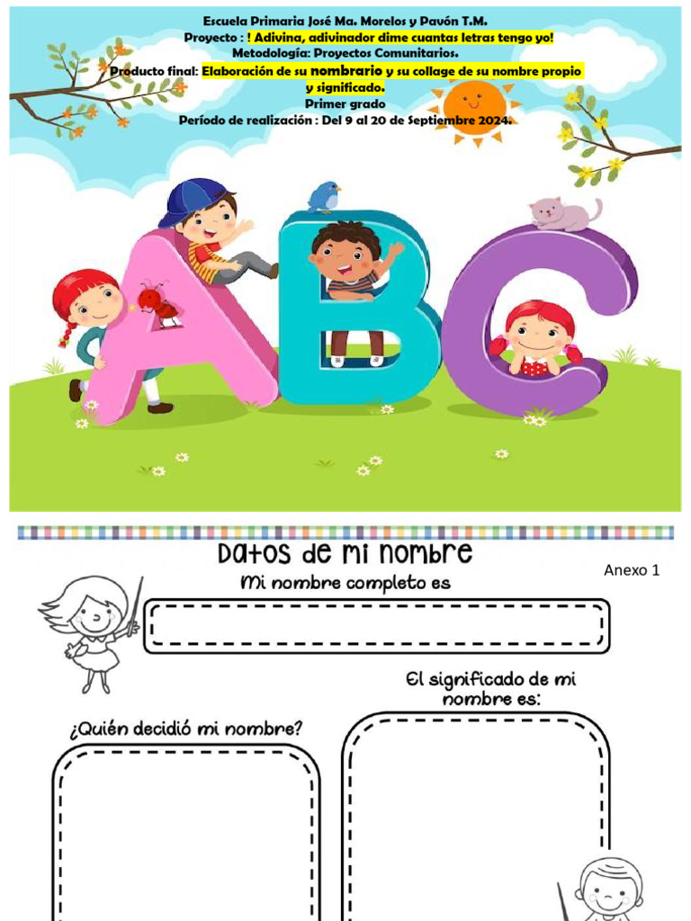 Proyecto Del Nombrario | PDF