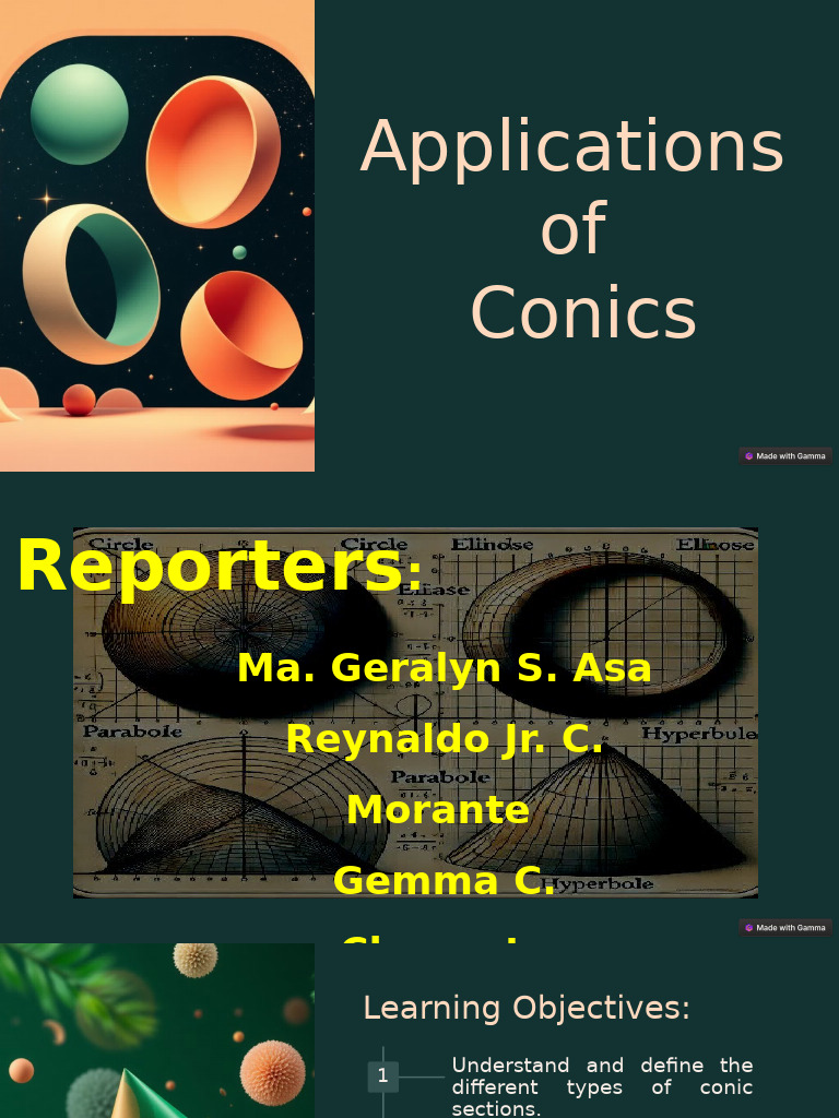 E 10 Application of Conics | PDF | Ellipse | Classical Geometry