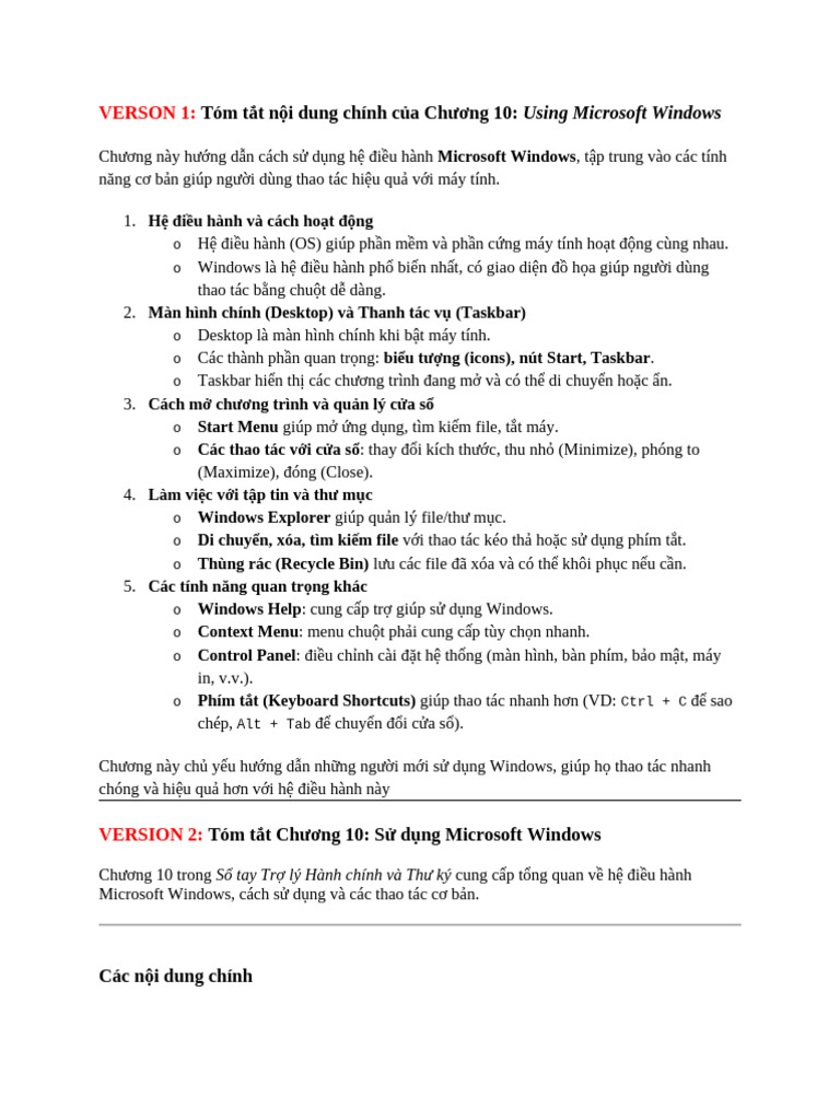 UNIT 10 SUMMARY | PDF