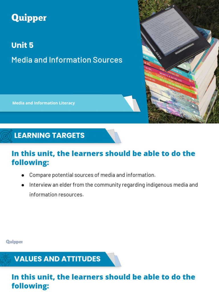 MIL 11 - 12 Q3 0501 Sources of Media and Information PS | PDF | Interview | Libraries