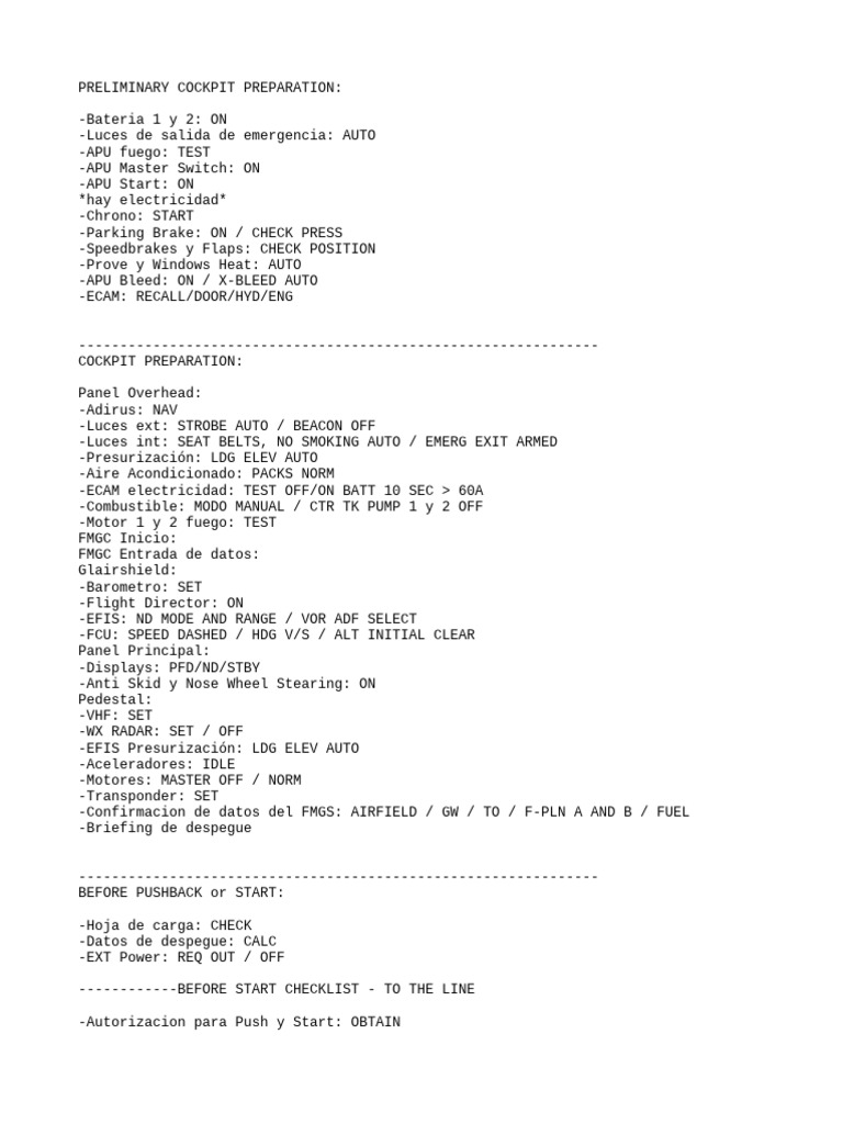 A320 Procedures | PDF | Aerospace | Aeronautics