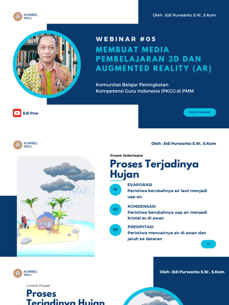 Webinar Membuat Media Pembelajaran 3d dan Augmented Reality (AR) - Edi Psw | PDF