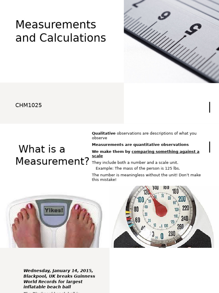 Measurements and Calculations | PDF | Significant Figures ...