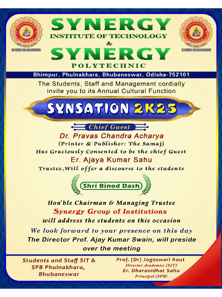 Invitation SYNSATION 2025-3 | PDF