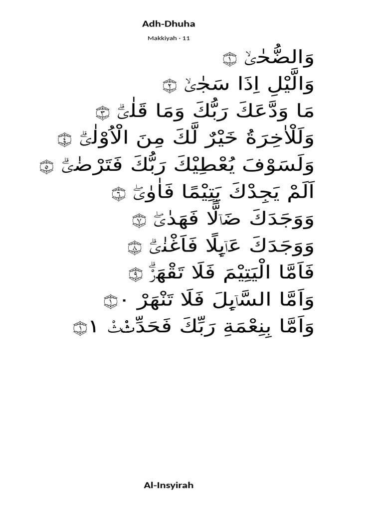 Doa Dan Surat Aduha | PDF