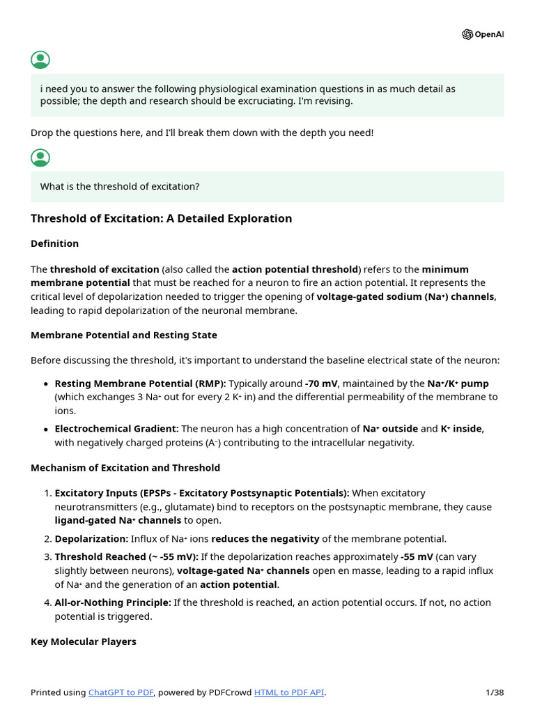 Physio Past Papers | PDF | Excitatory Postsynaptic Potential | Menstrual Cycle