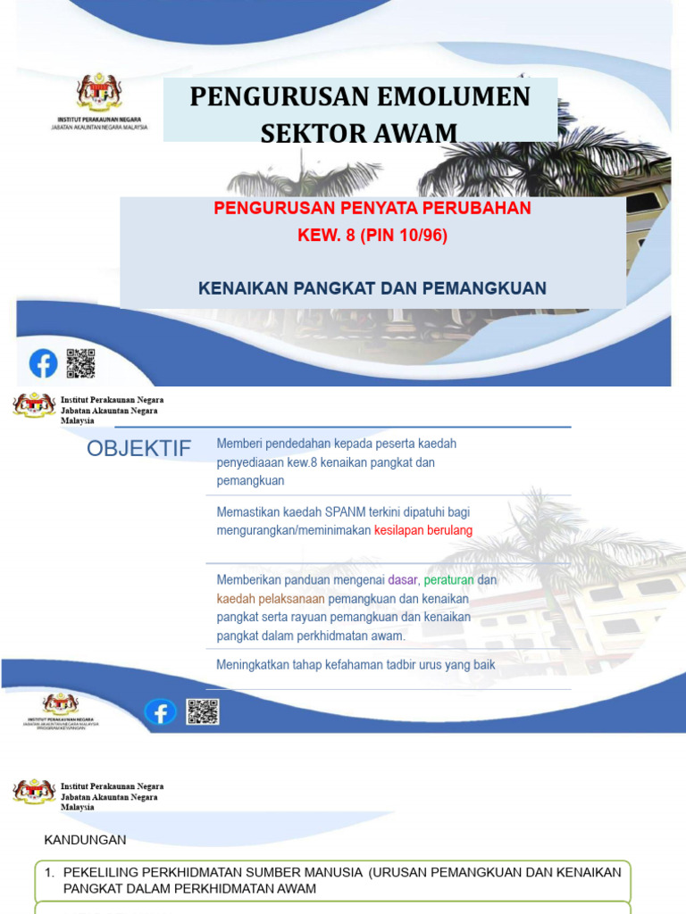 Sesi 3 - Kew.8 Kenaikan Pangkat Dan Pemangkuan | PDF