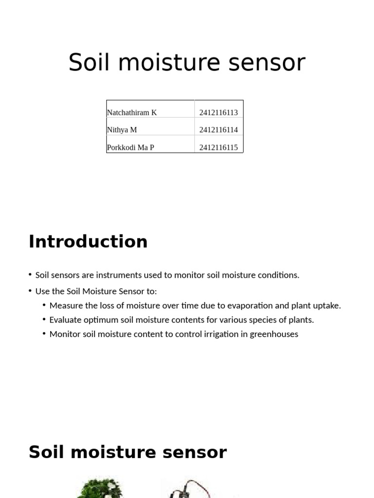 Soil Moisture Sensor | PDF | Soil | Dielectric