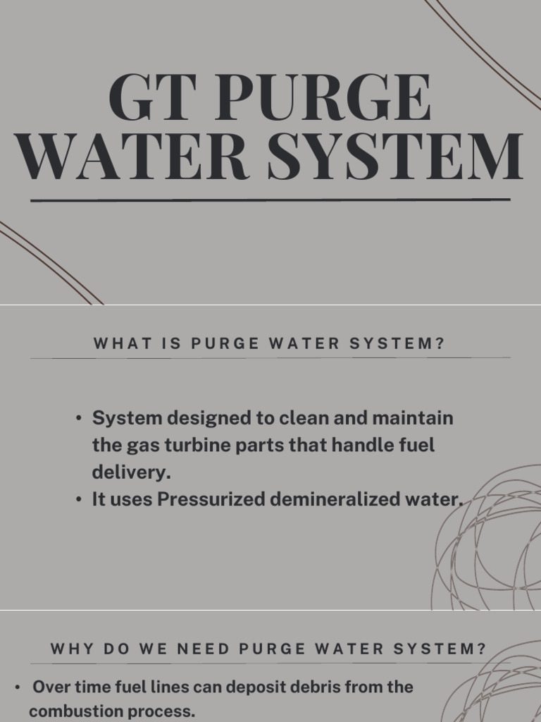 Purge water system | PDF