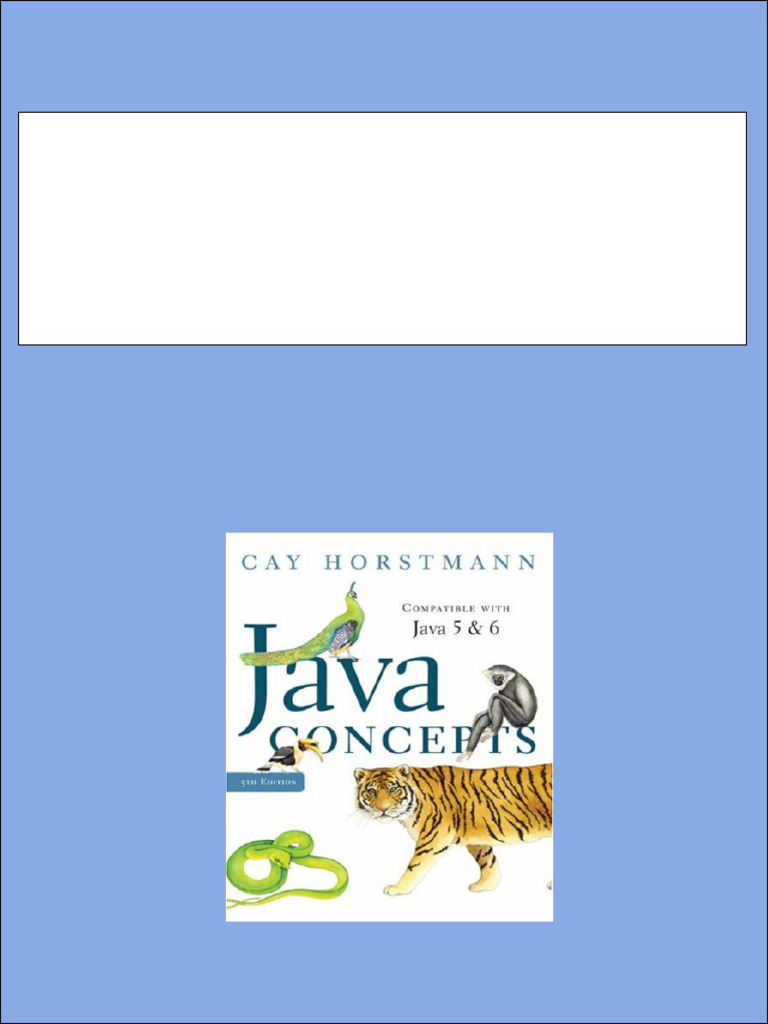 Java concepts 5th Edition Cay S. Horstmann download | PDF | Computer ...