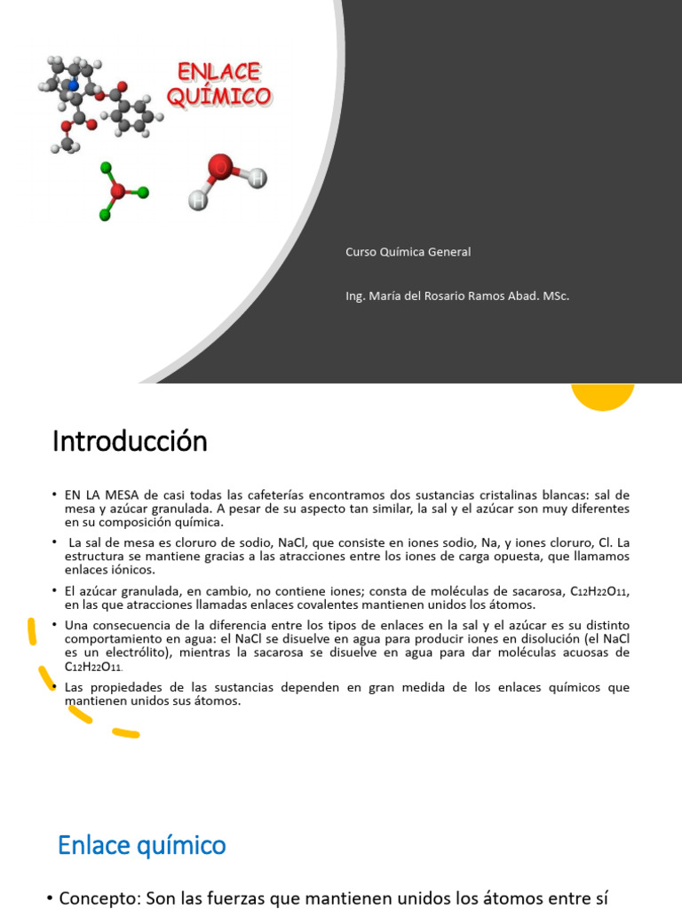 Presentaci-N 2 - Enlace Quimico | PDF | Enlace químico | Enlace iónico