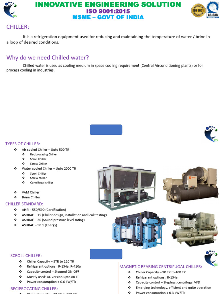 IES HVAC Online - Chiller System | PDF | Mechanical Engineering | Gas ...