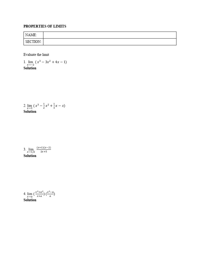 Activity Limits and Continuity | PDF | Mathematics | Mathematical Analysis