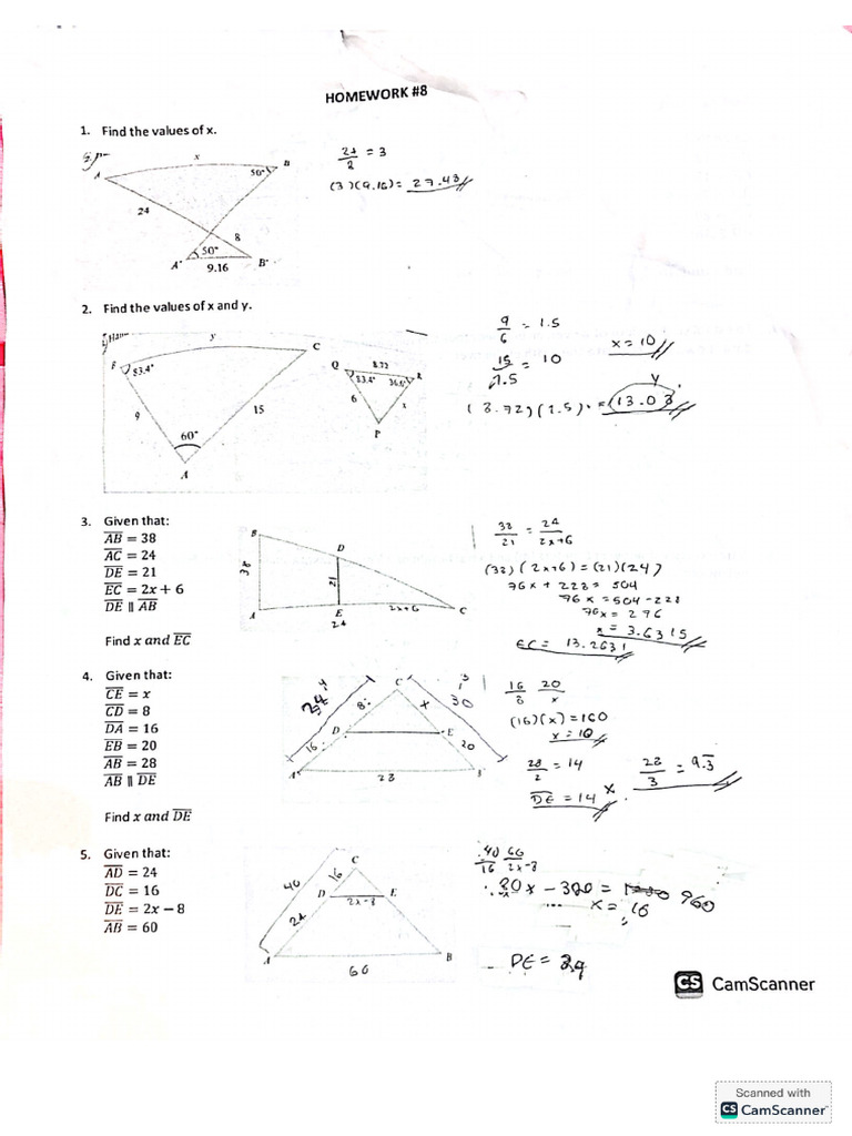 Math Homework 8 | PDF