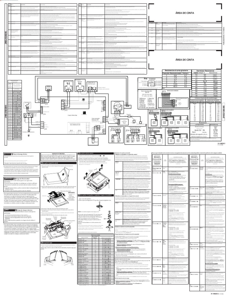 31 16928 3 GE GTW335ASN0WW Washer Mini Manual.en.es | PDF | Bomba | Presión