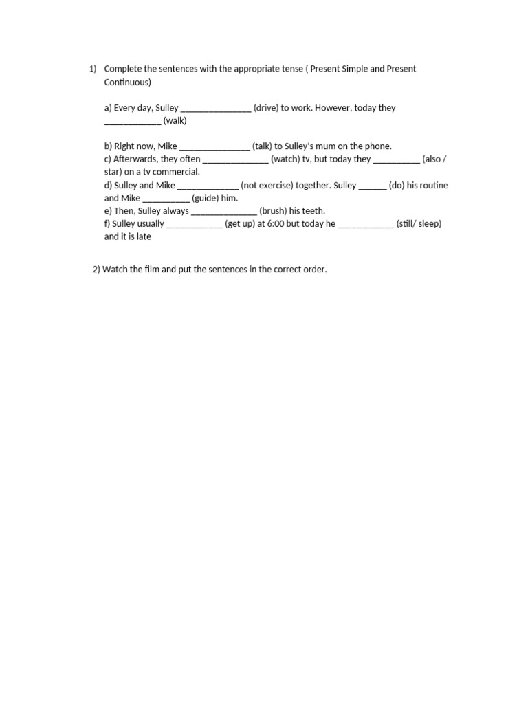 Present Simple and Continuous | PDF