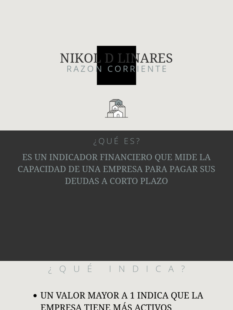 Razón Corriente: Indicador de Liquidez | PDF