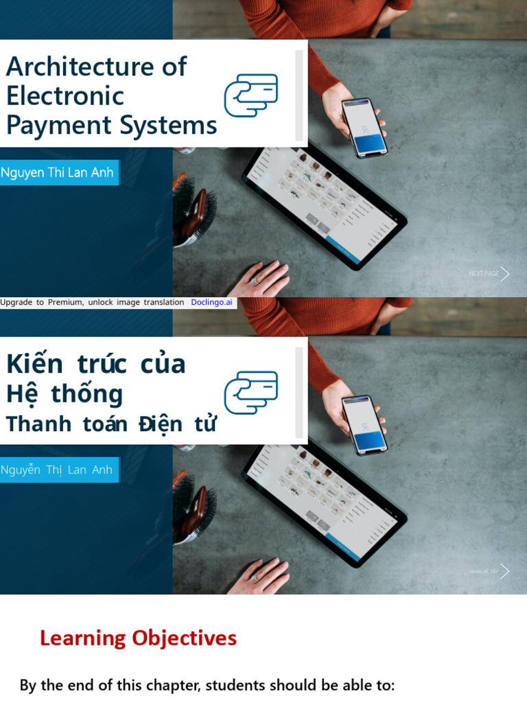 Chapter 2 - Architecture of Electronic Payment Systems Full-Vib - Doclingo - Ai | PDF