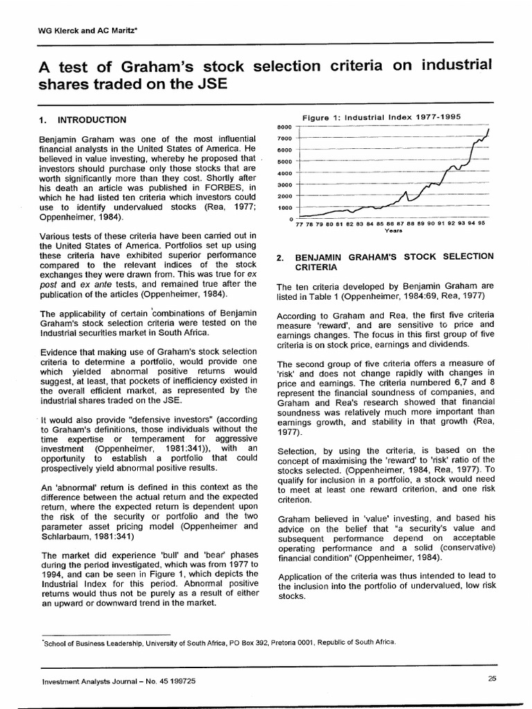 Ben Graham Criteria | PDF