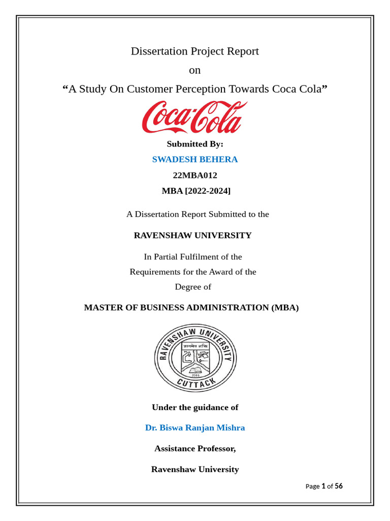 Customer Perception of Coca-Cola Study | PDF | Coca Cola | The Coca ...
