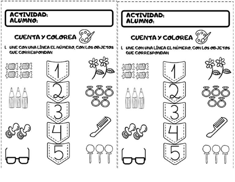 Une Con Una Linea Numeros Del 1 Al 5 | PDF