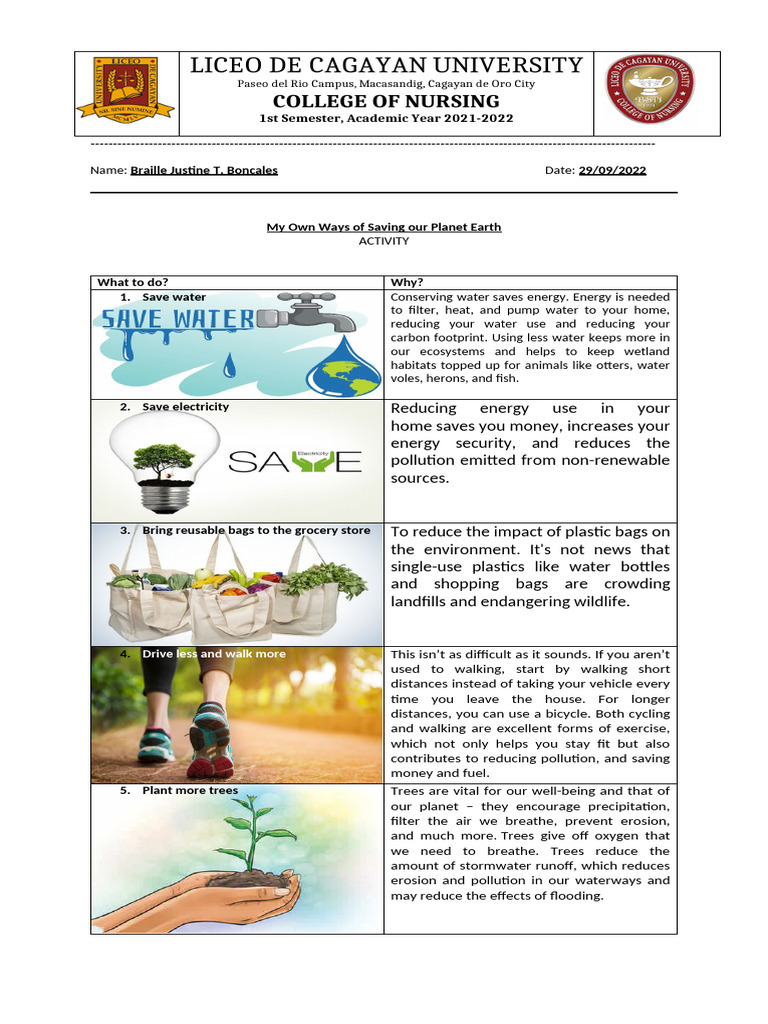 MIDTERM ASSIGNMENT - Boncales | PDF | Water | Recycling