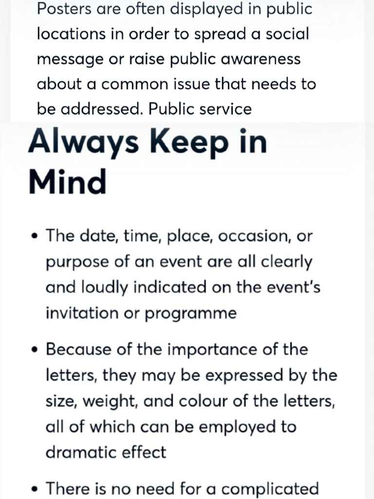 Poster Making (Cbse) 11th | PDF